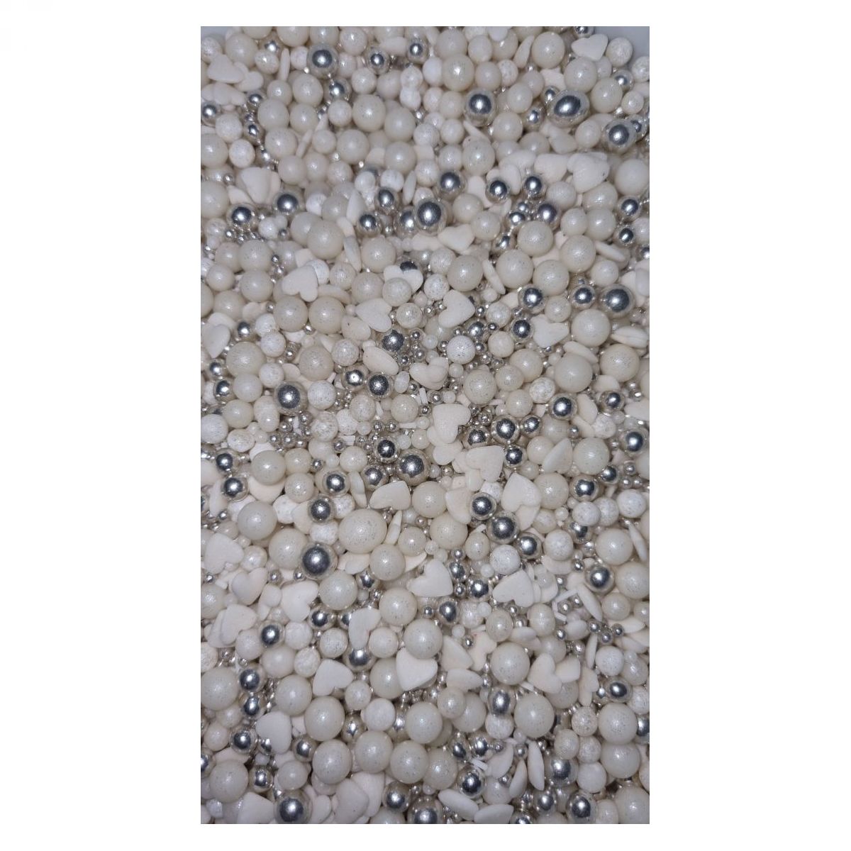 Perlice bijelo-srebrno sitno 25 g | Kolači | Cijena | Ukrasi za torte i ...